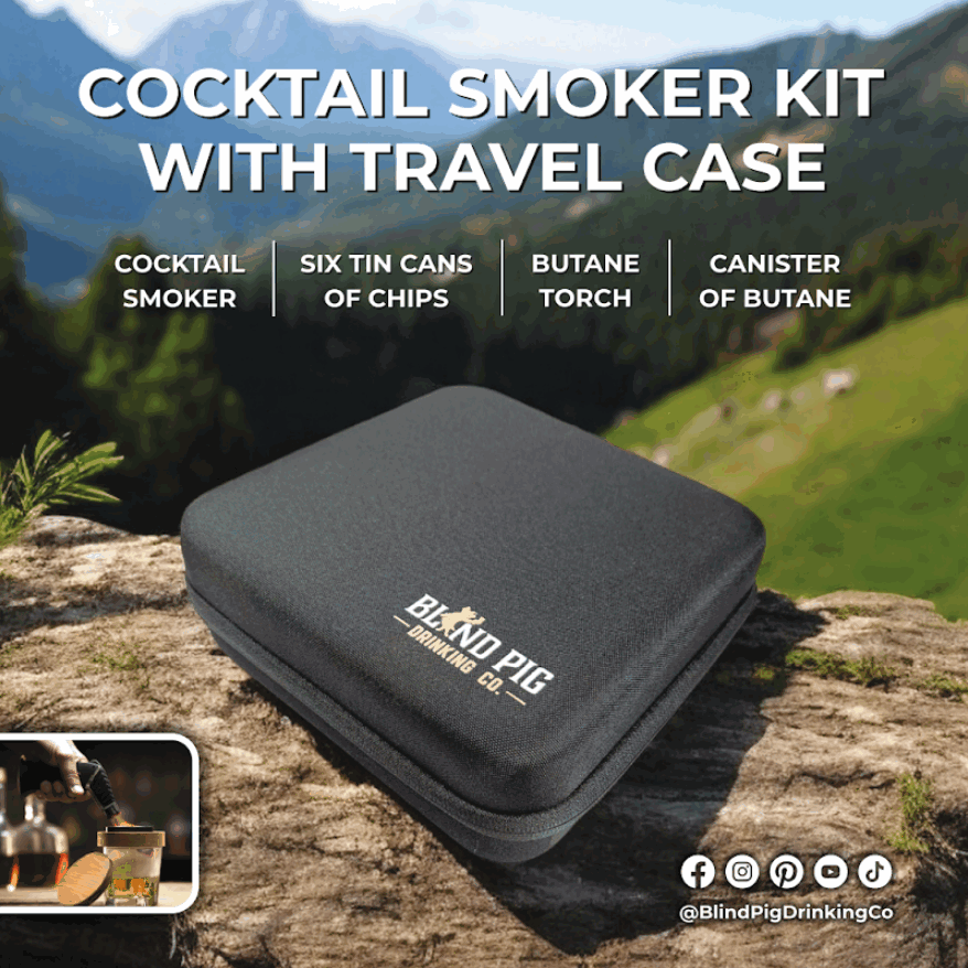 Complete Custom Engraved Cocktail Smoker Kit, Travel Case and 6 Chips ...