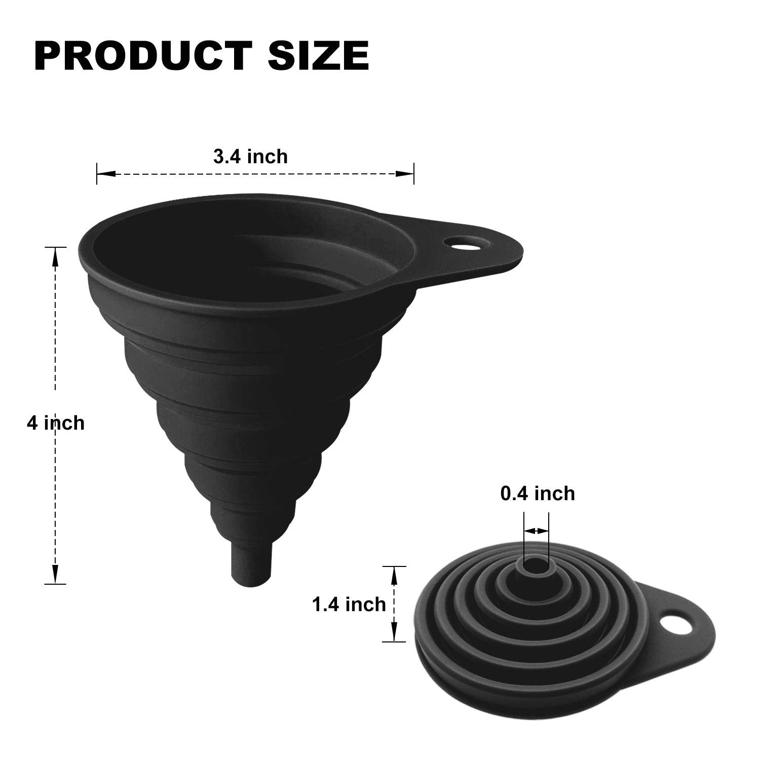 Black Collapsible Silicone Funnel Ideal for Oak Barrels – Blind Pig ...